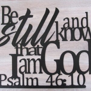 Metal Scripture Wall Art, Psalm 46:10, Bible Verse, Christian Home ...