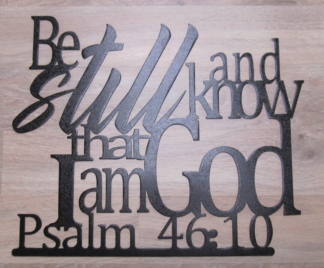 Metal Scripture Wall Art, Psalm 46:10, Bible Verse, Christian Home ...