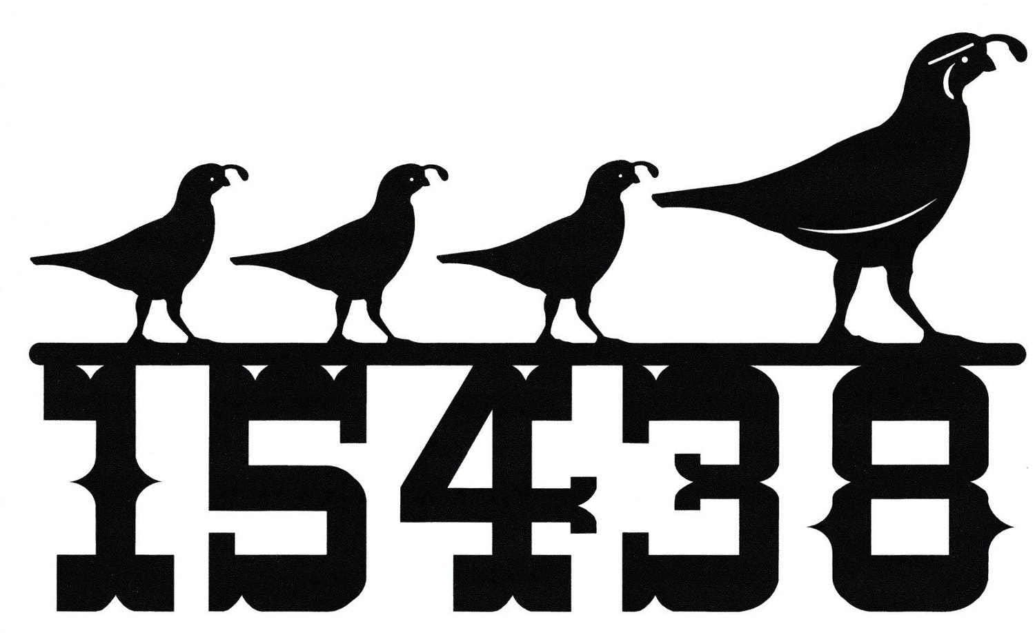 Custom Quail House Numbers - Etsy