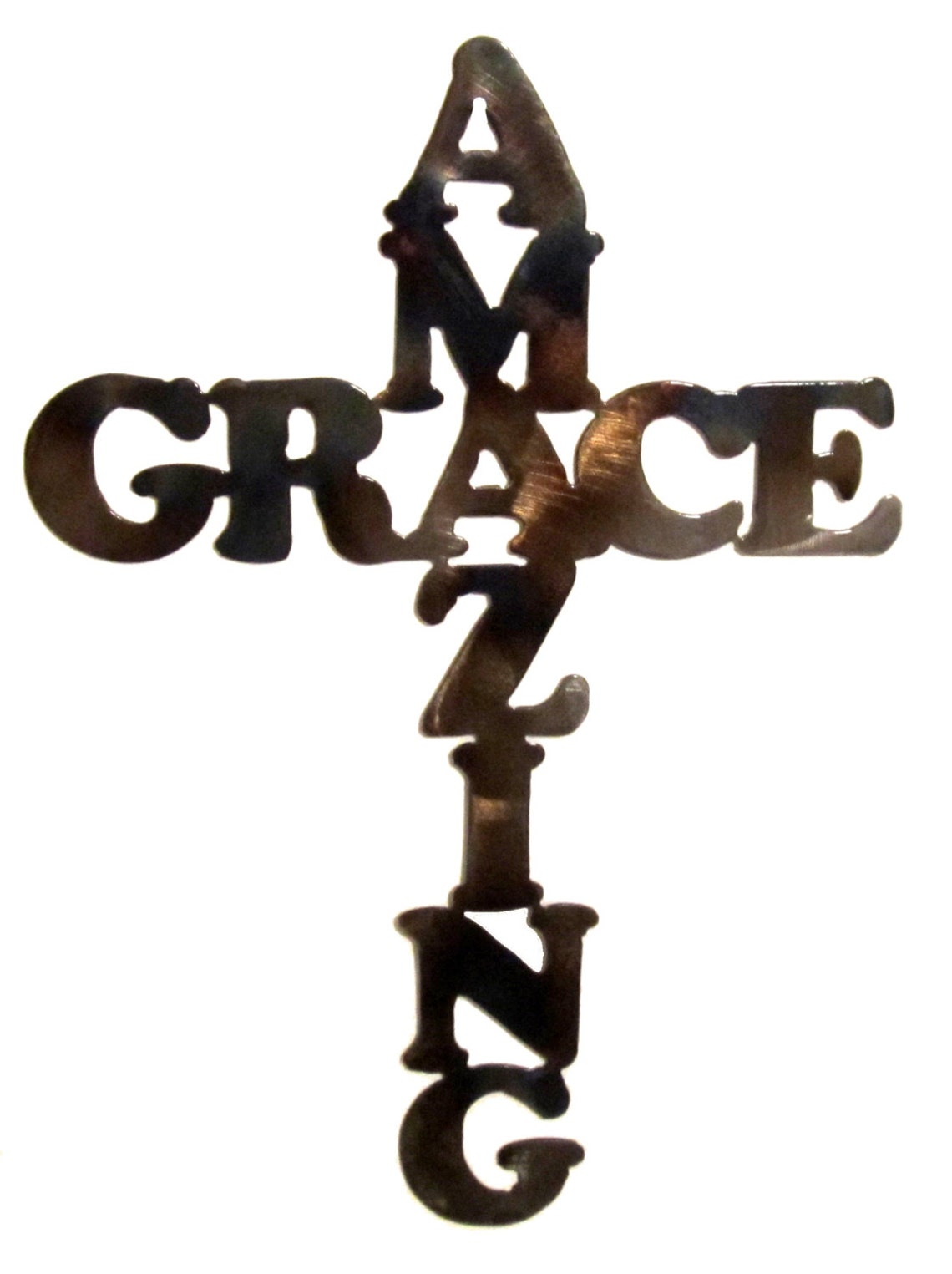 Amazing Grace Metal Cross - Etsy