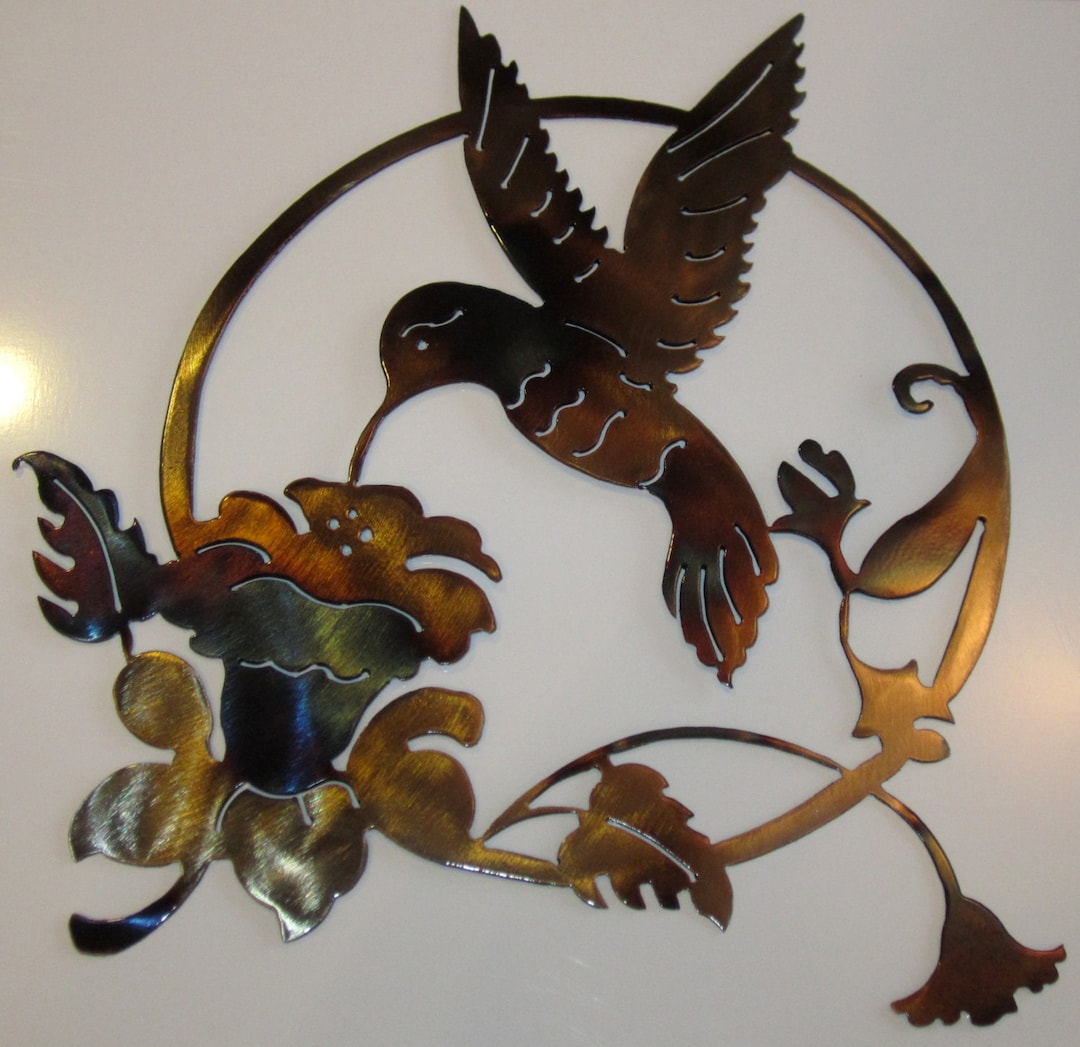Hummingbird Metal Wall Art - Etsy