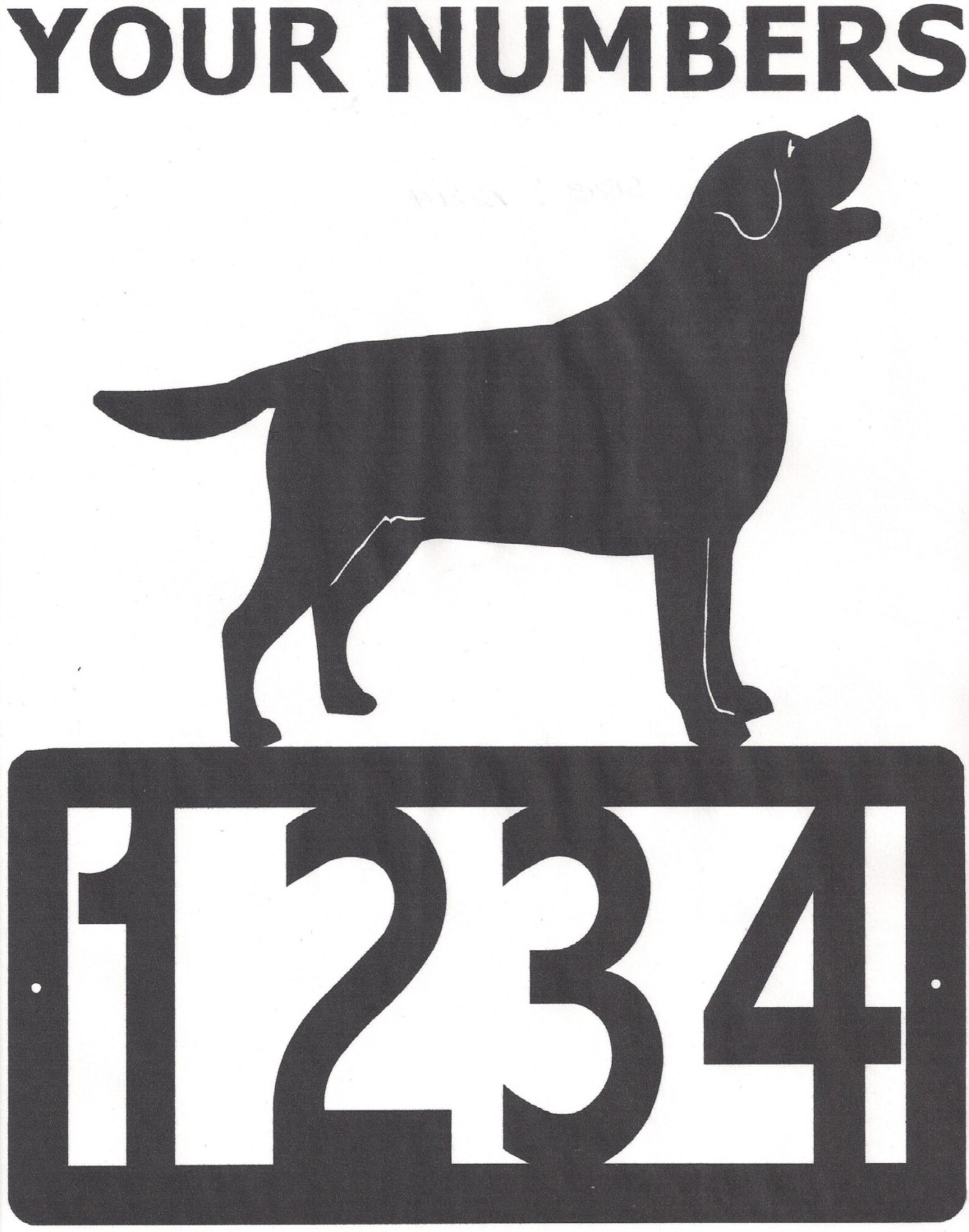 Custom Labrador Address Metal Sign - Etsy