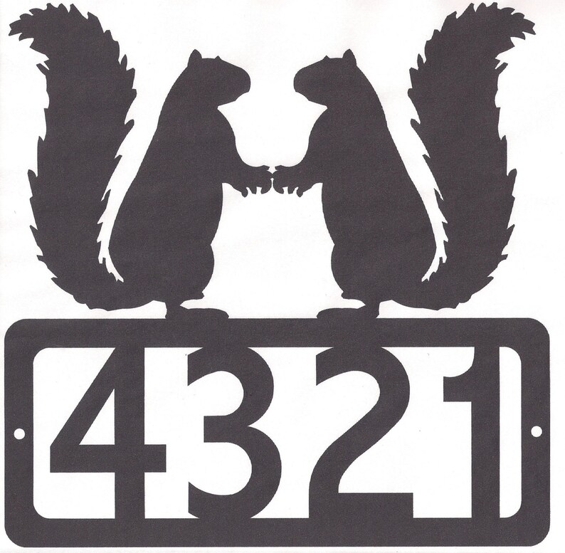 Custom Squirrel Address Metal Sign - Etsy