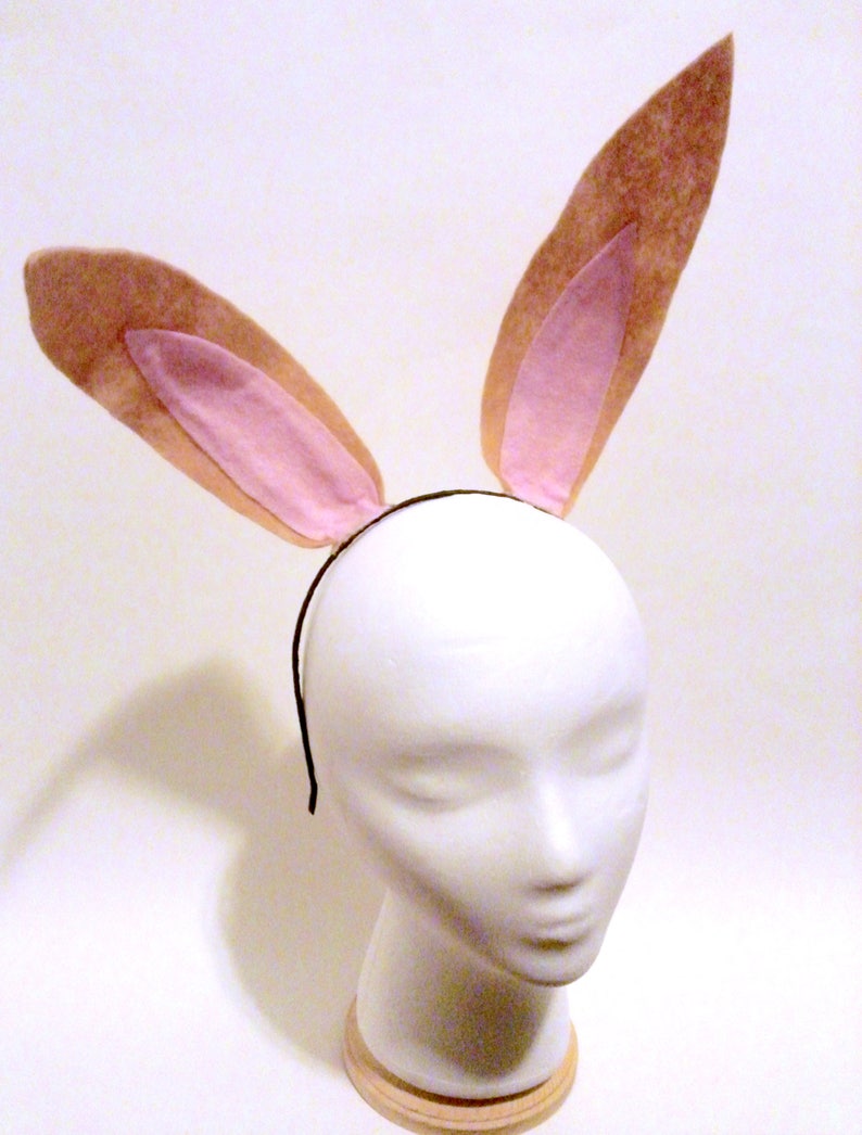 Brown Rabbit Ears Costume / Bunny Ears / Animal Ear Headband / | Etsy