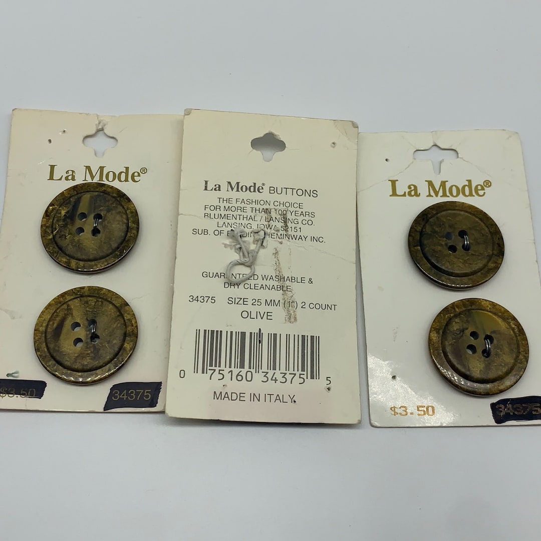 6 - 1" Size 40 25mm VINTAGE La Mode Buttons - Etsy