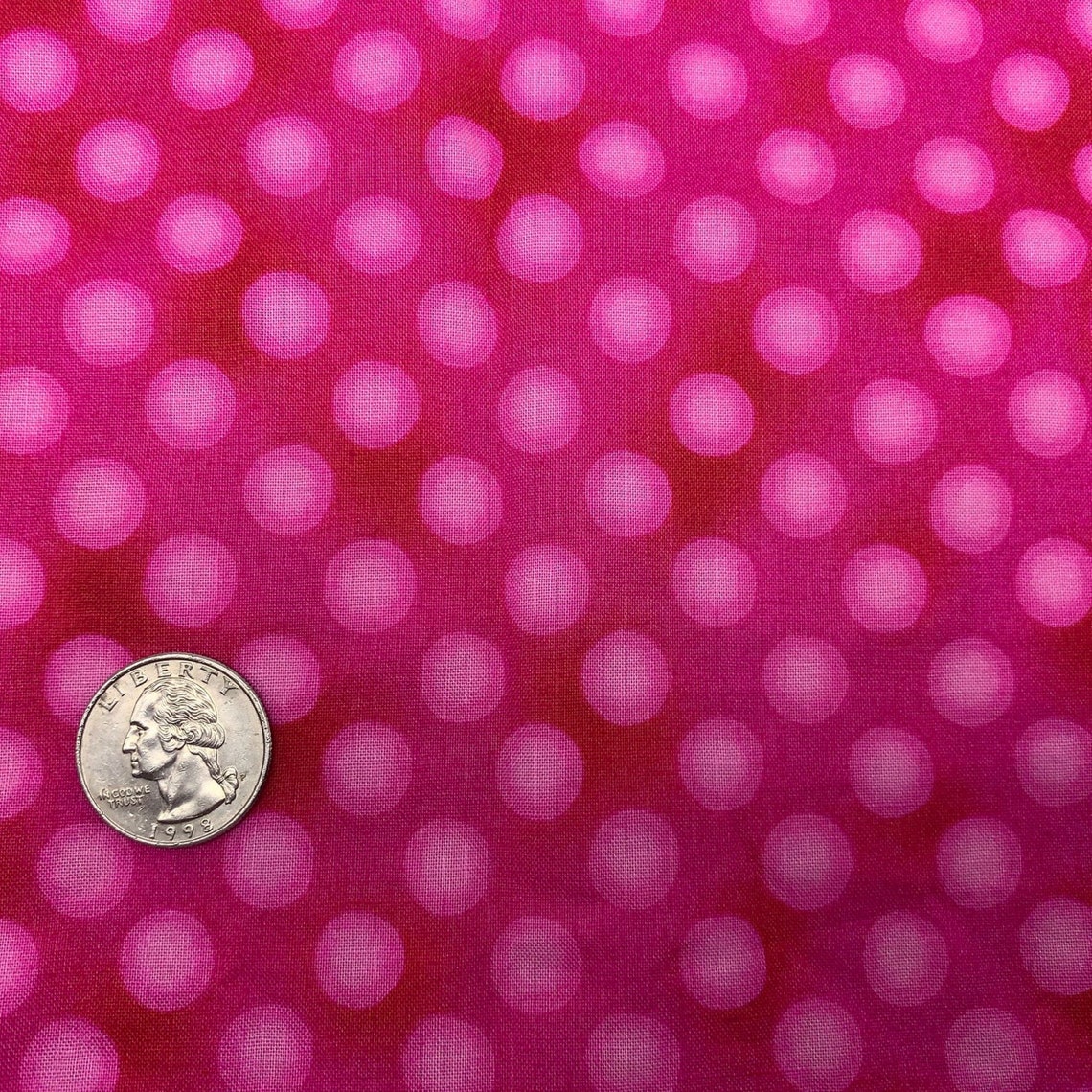 BRIGHT PINK 100% Cotton Fabric 1 9-1/2 X - Etsy
