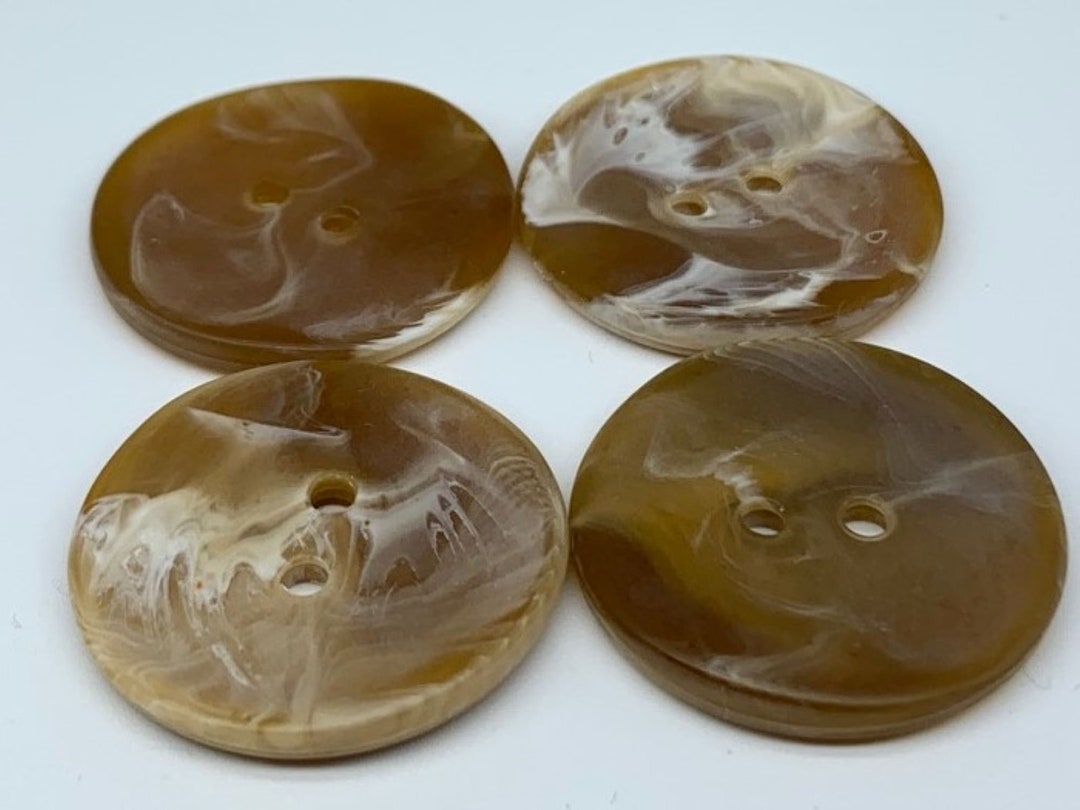 4 - 1" Variegated Tan 2 Hole Buttons - Etsy