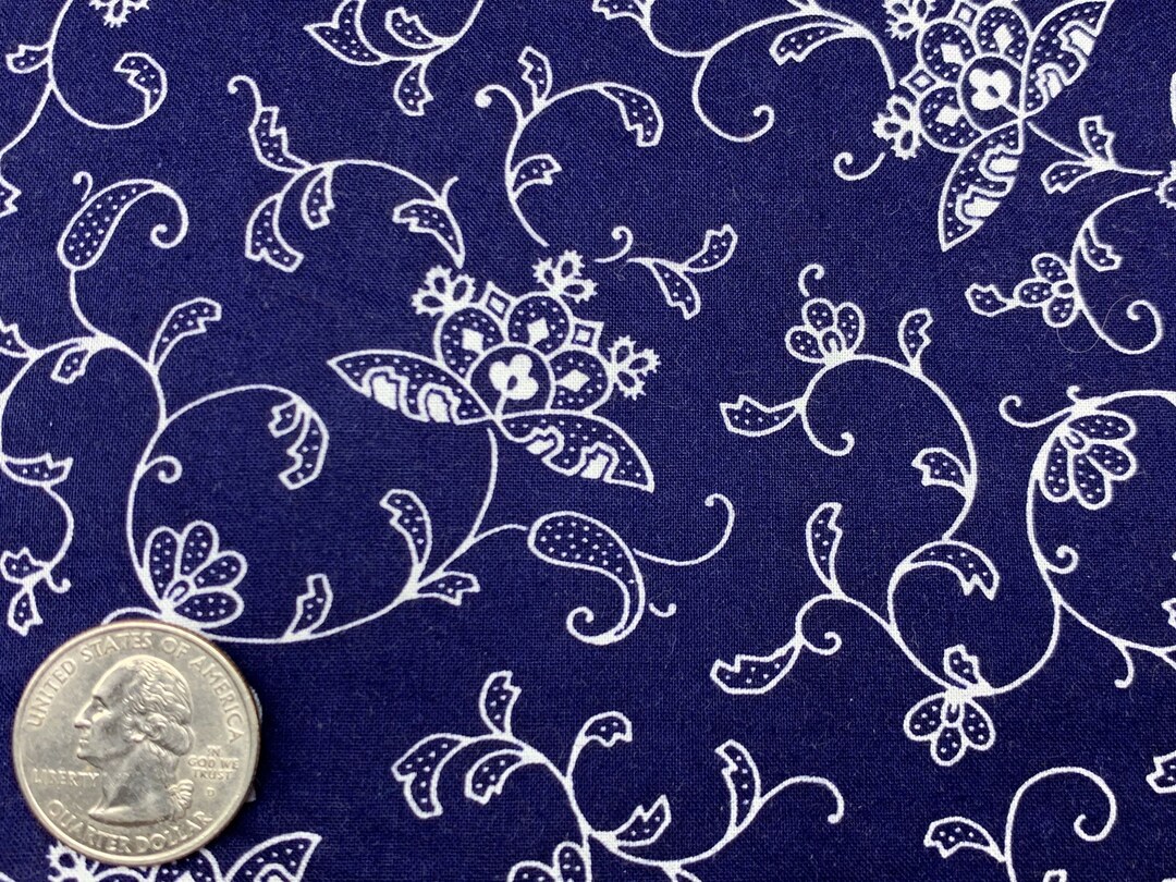 Deep Navy Blue, 100% Cotton Fabric **** 2 Pieces - Etsy