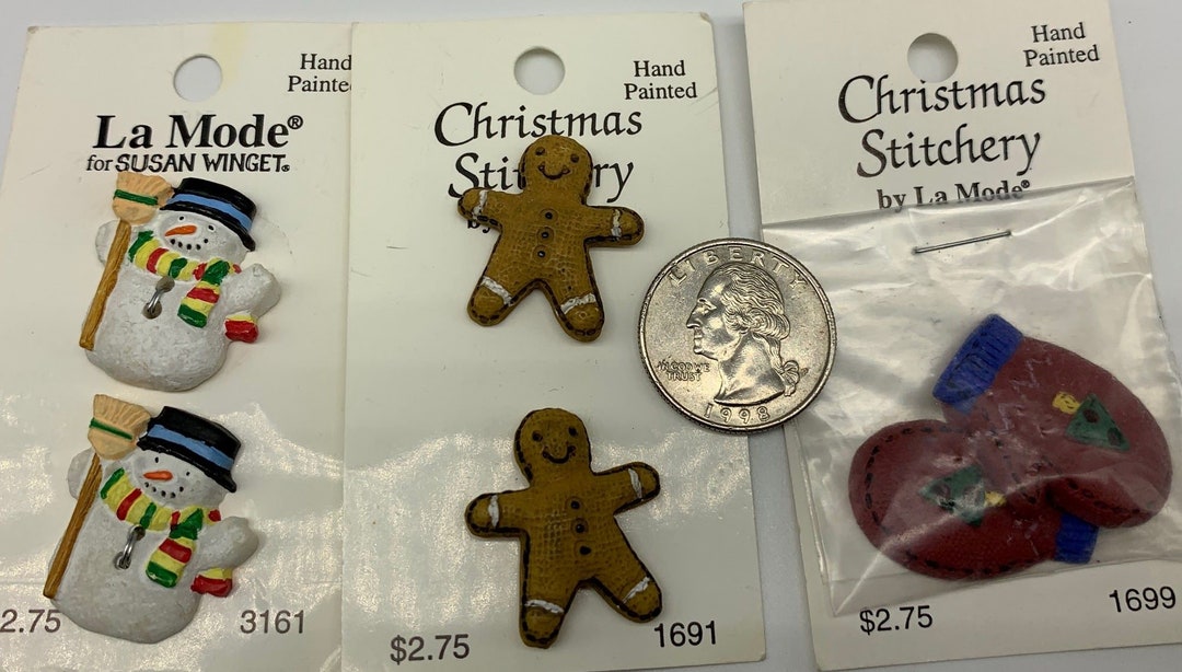 NOVELTY BUTTONS Christmas Theme, VINTAGE Buttons - Etsy