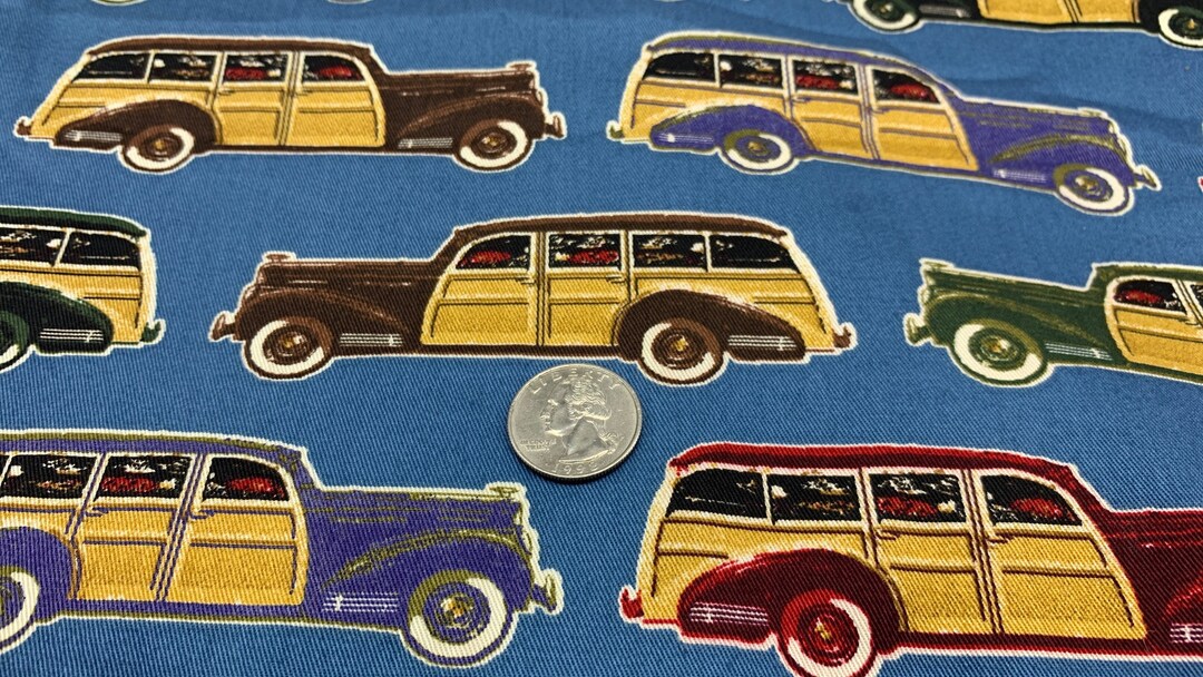 CHARGER "woodies" 100% Cotton Fabric, **** Multiple Pieces - Etsy