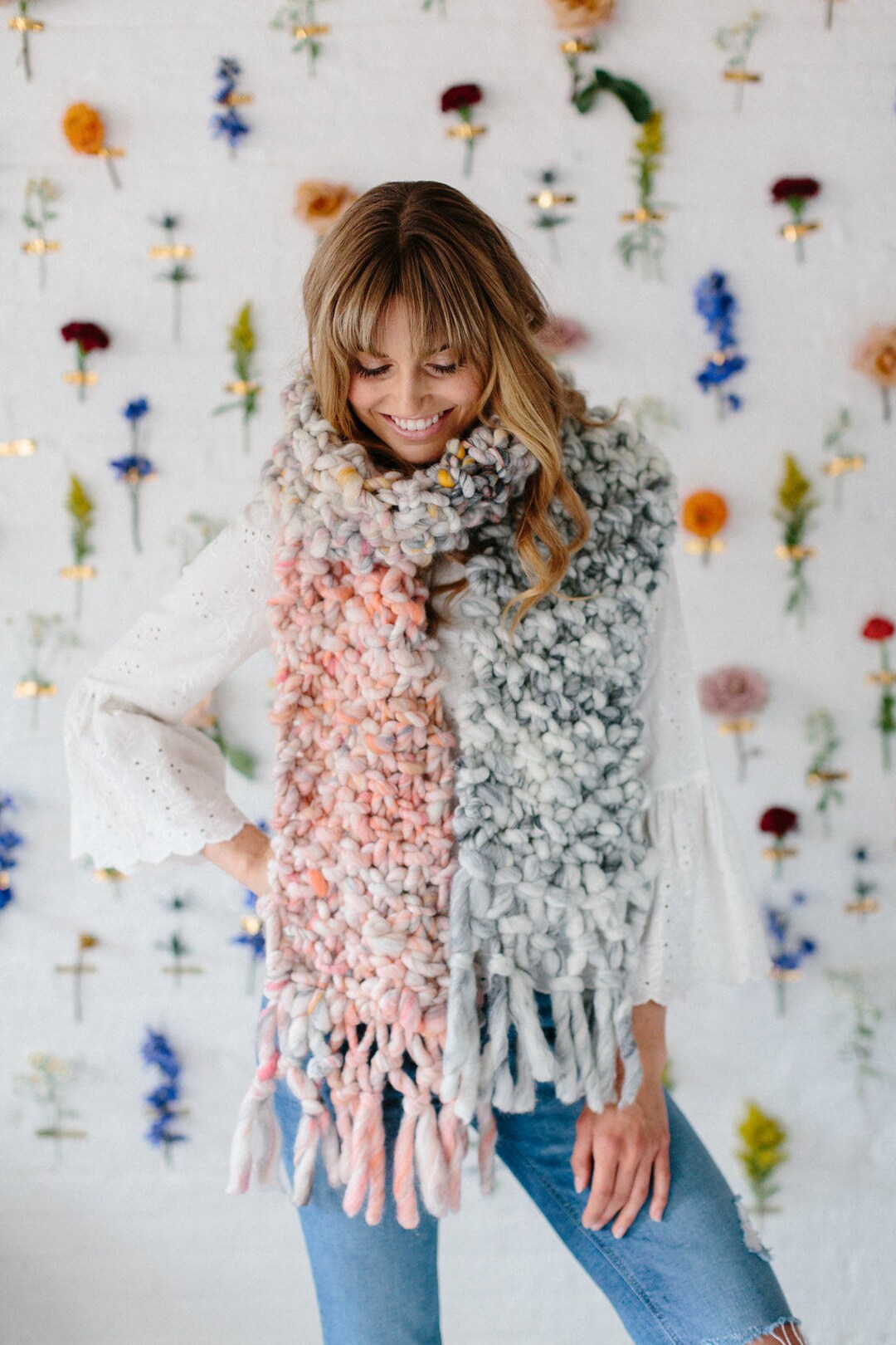Counting Sheep Scarf Knitting Pattern // Easy Knitting Pattern, Knit ...