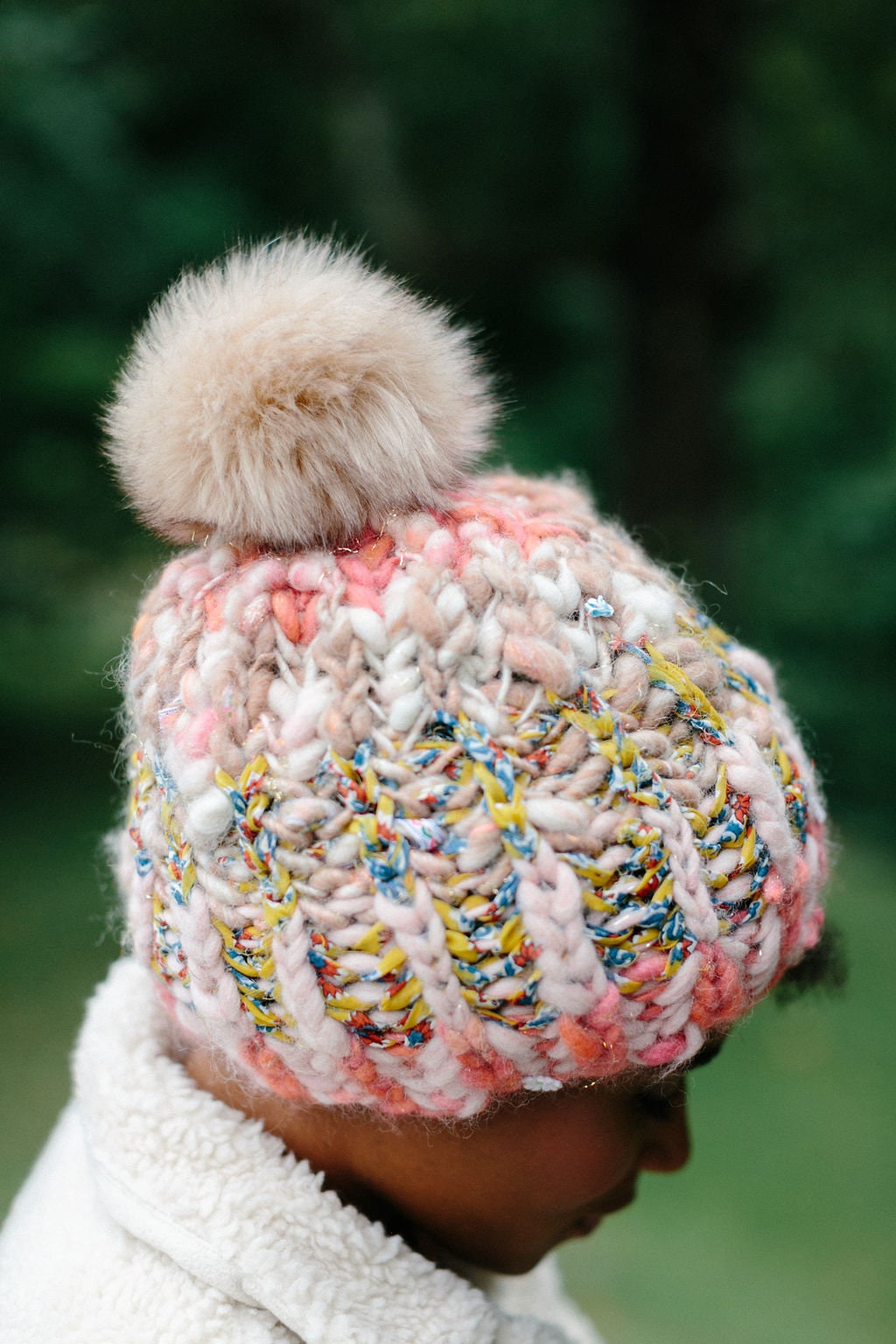 Knitting Pattern // Knit Hat Pattern ~ Pom Pom Knit Hat, Knitting ...