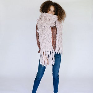 Cozy Happy Bobble Scarf Pattern, Knitting Patterns for Women, Cable ...