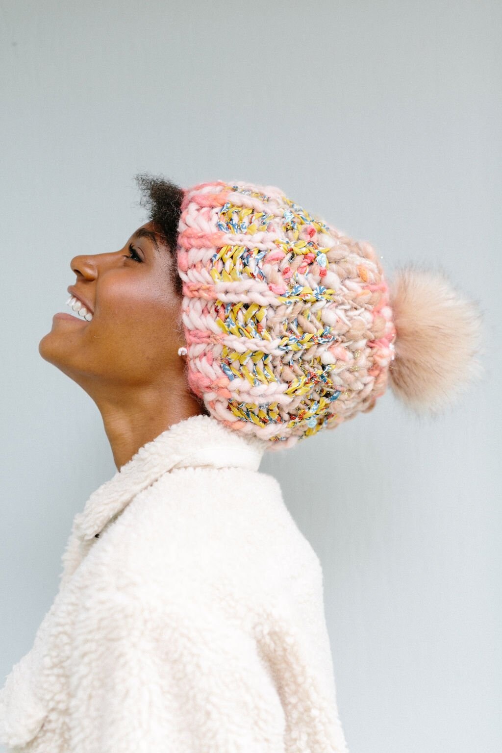 Knitting Pattern // Knit Hat Pattern ~ Pom Pom Knit Hat, Knitting ...