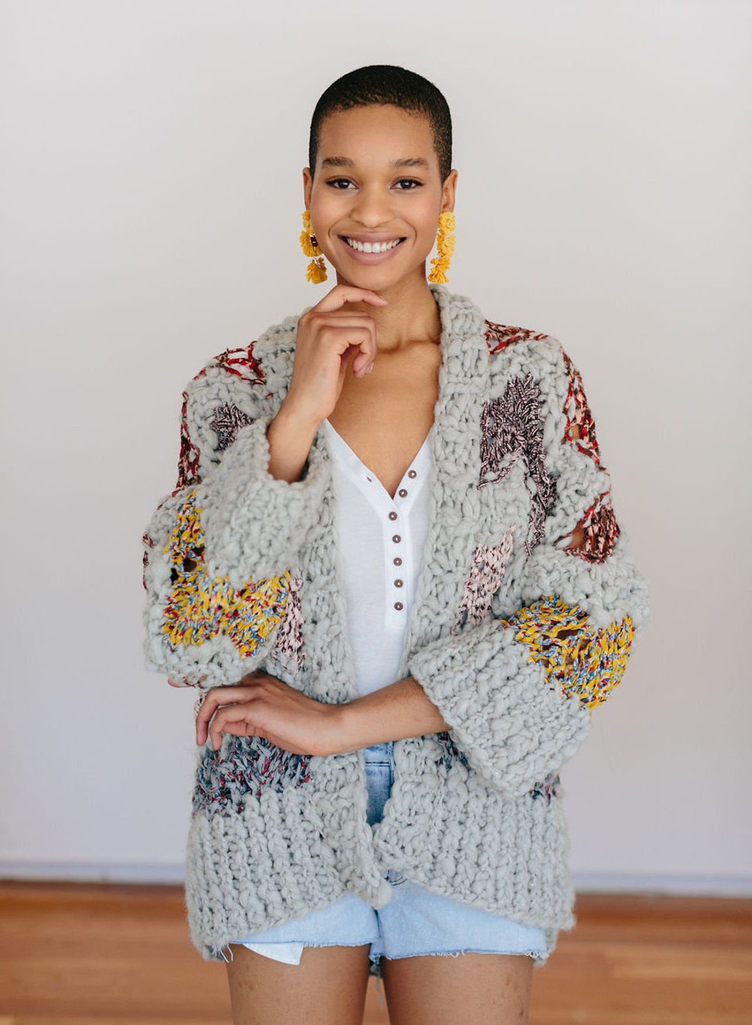 Garden Party Sweater PATTERN, Knit Sweater Pattern, Chevron Lace ...