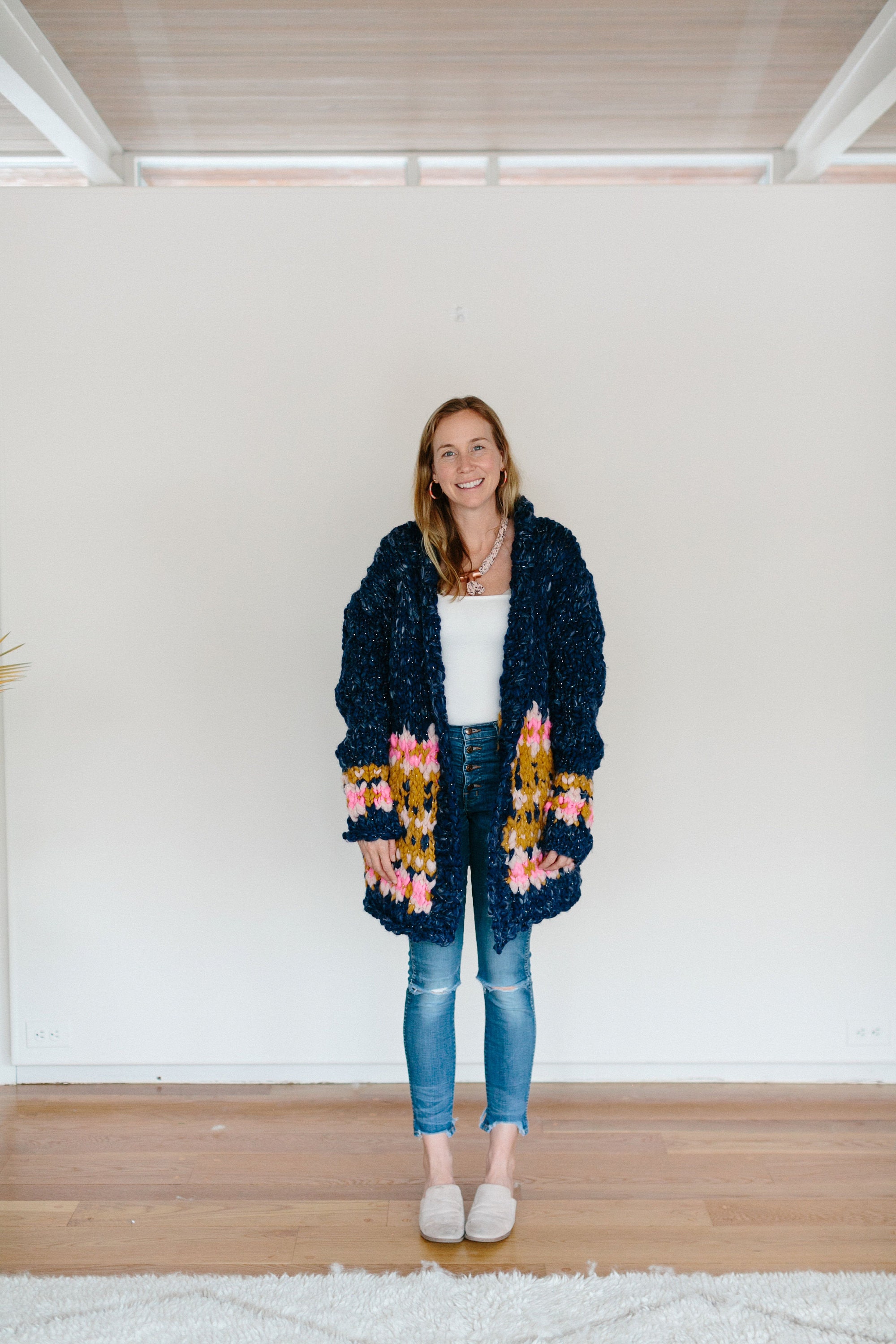 Cozy Thoughts Cardi PATTERN Knit Sweater Pattern Fair Isle | Etsy