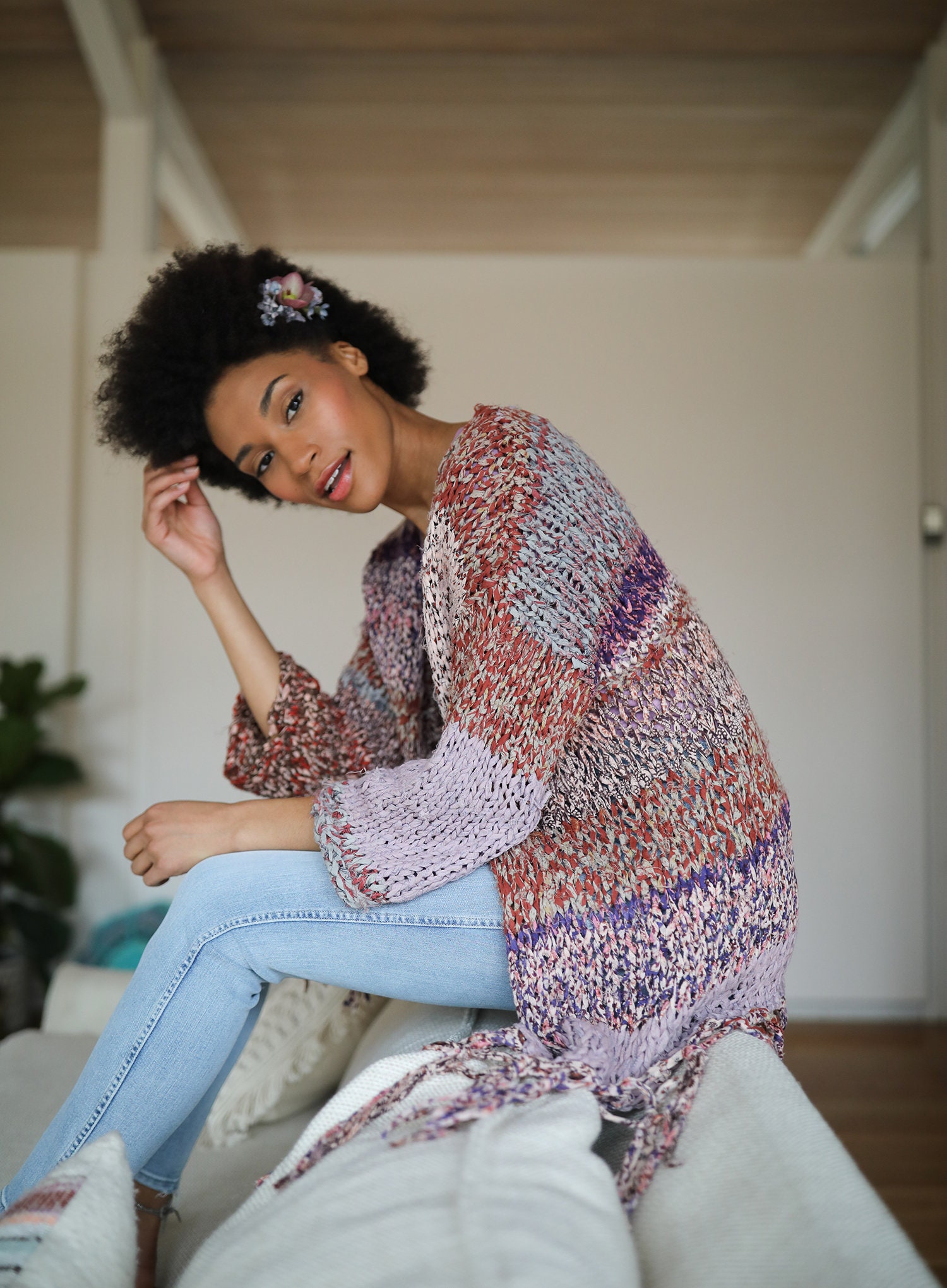 Floret Cardi Knitting Pattern // Knit Top Pattern, Knit Sweater Pattern ...