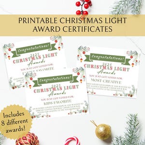 Best Christmas Light Awards, Printable Holiday Lights Contest ...