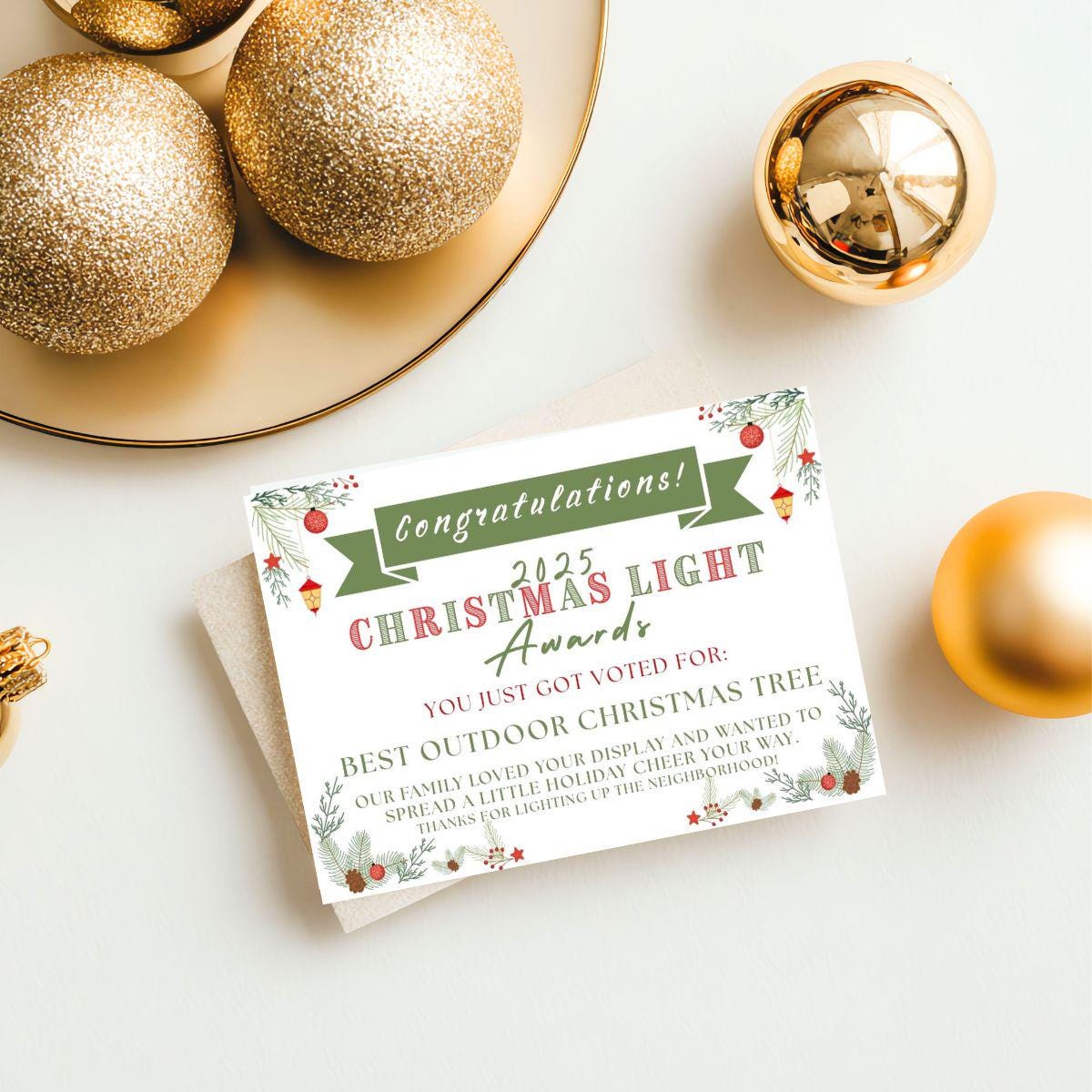 Best Christmas Light Awards, Printable Holiday Lights Contest ...