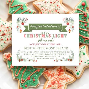 Printable Christmas Light Awards, Holiday Contest Certificates (digital ...