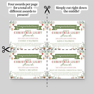 Best Christmas Light Awards, Printable Holiday Lights Contest ...