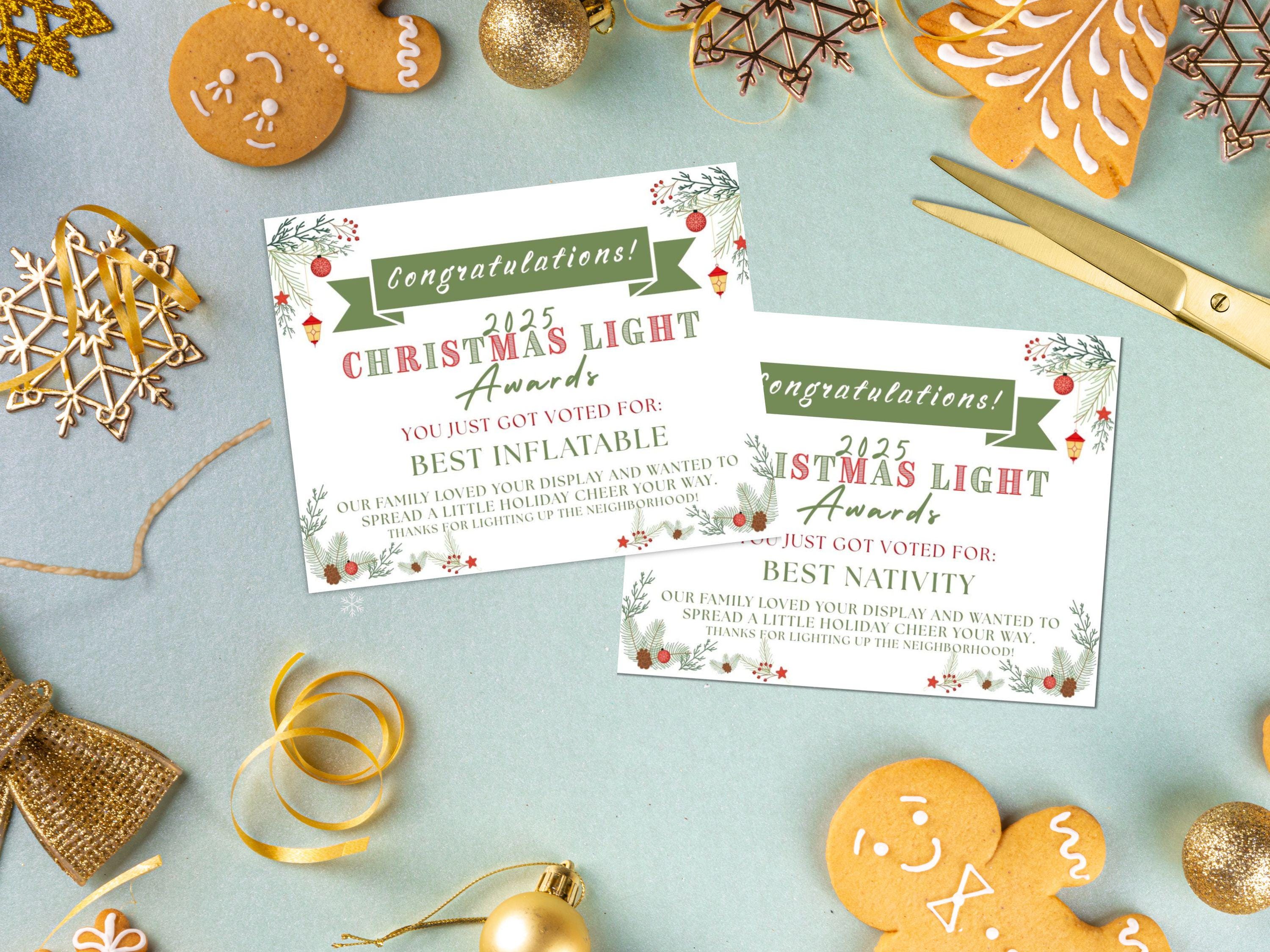 Best Christmas Light Awards, Printable Holiday Lights Contest ...