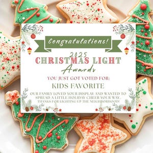 Best Christmas Light Awards, Printable Holiday Lights Contest ...