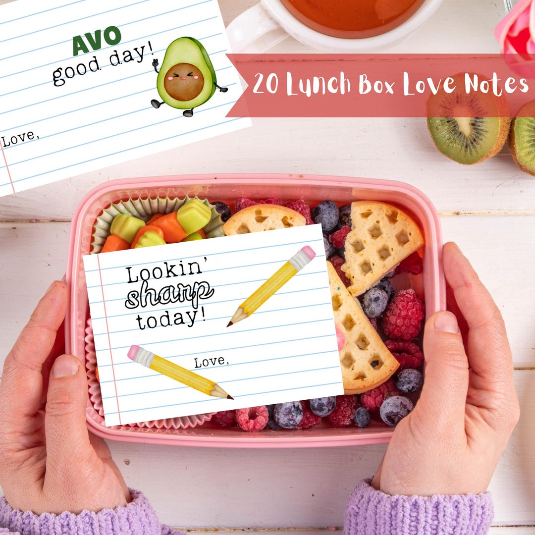 Printable Lunch Box Notes for Kids, Fun Back to School Encouraging Puns ...