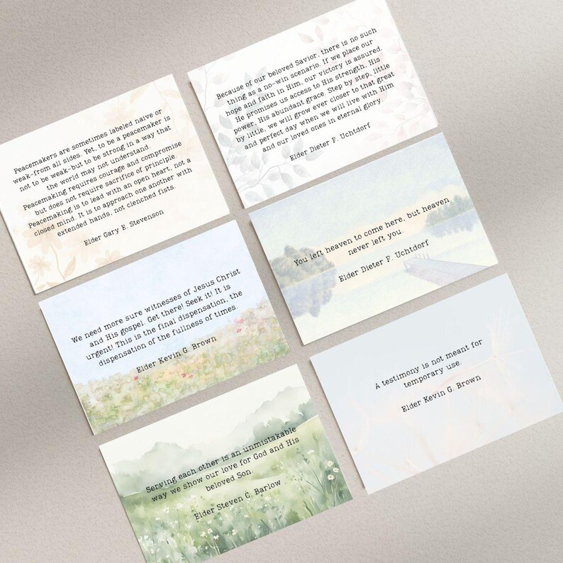 October 2025 General Conference Quote Cards, Study Cards, LDS Gifts ...
