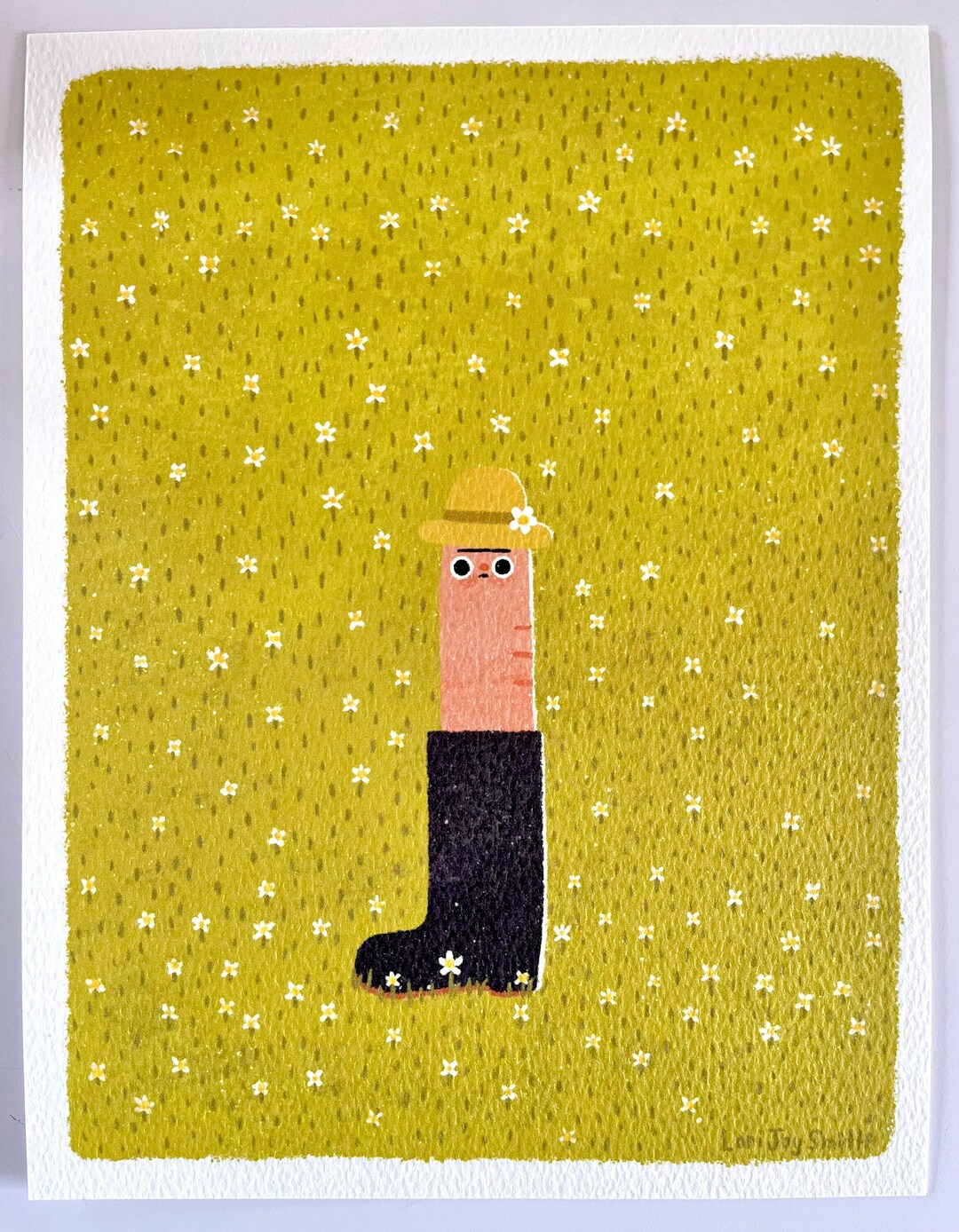 8.5x11 Worm in Boot Art Print - Etsy