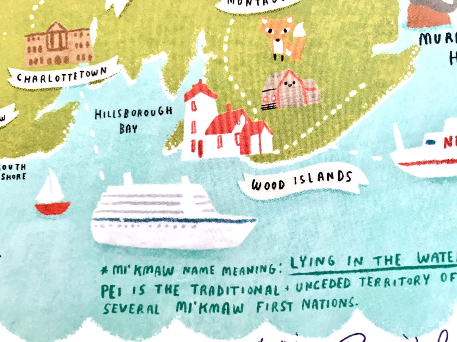 8.5x11 Illustrated Map of Prince Edward Island - Etsy Canada