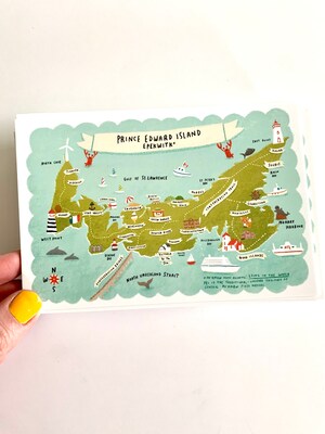 8.5x11 Illustrated Map of Prince Edward Island - Etsy Canada