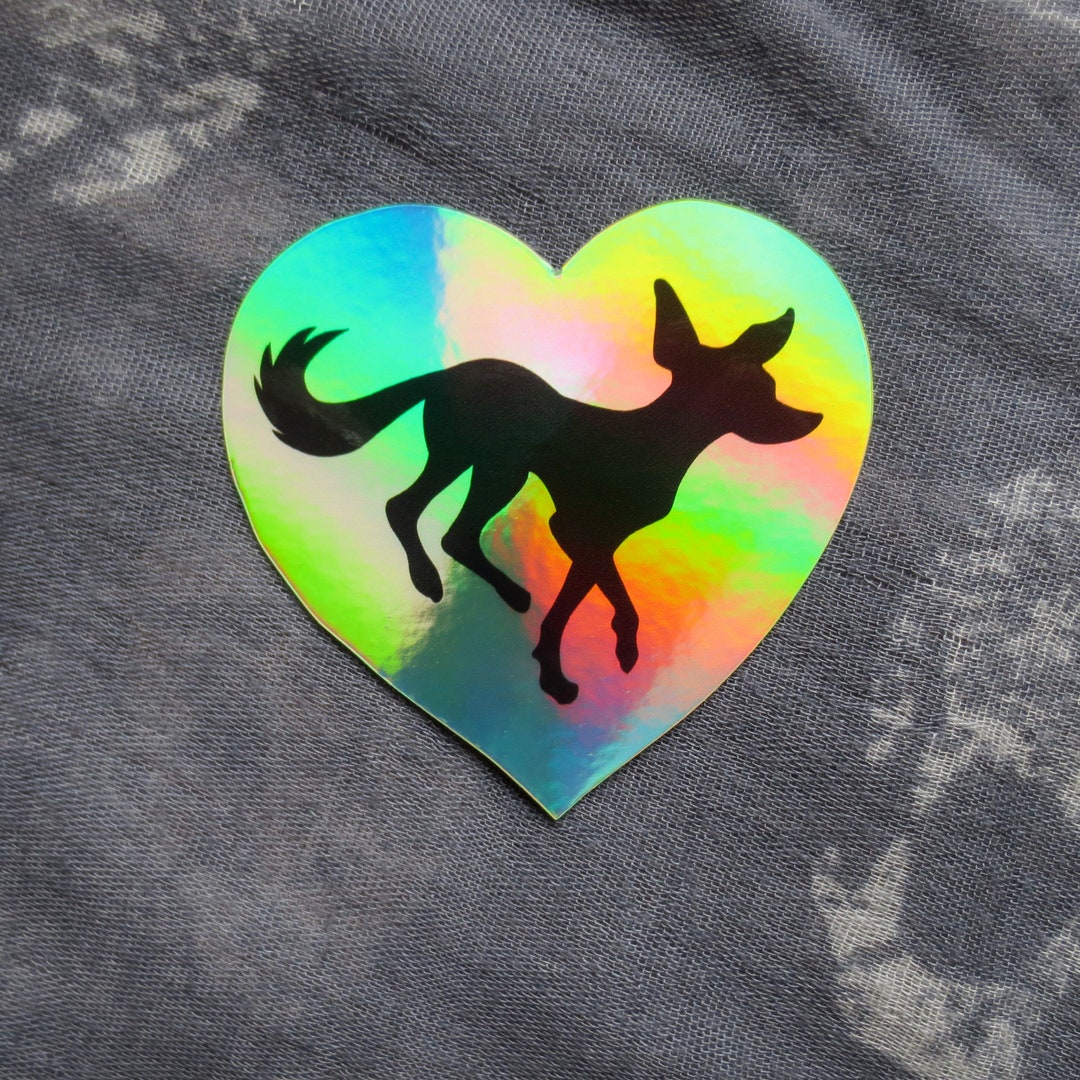 Chupacabra Sticker, Heart, Holographic, 3x3, Cryptid, Sticker, Oddity ...