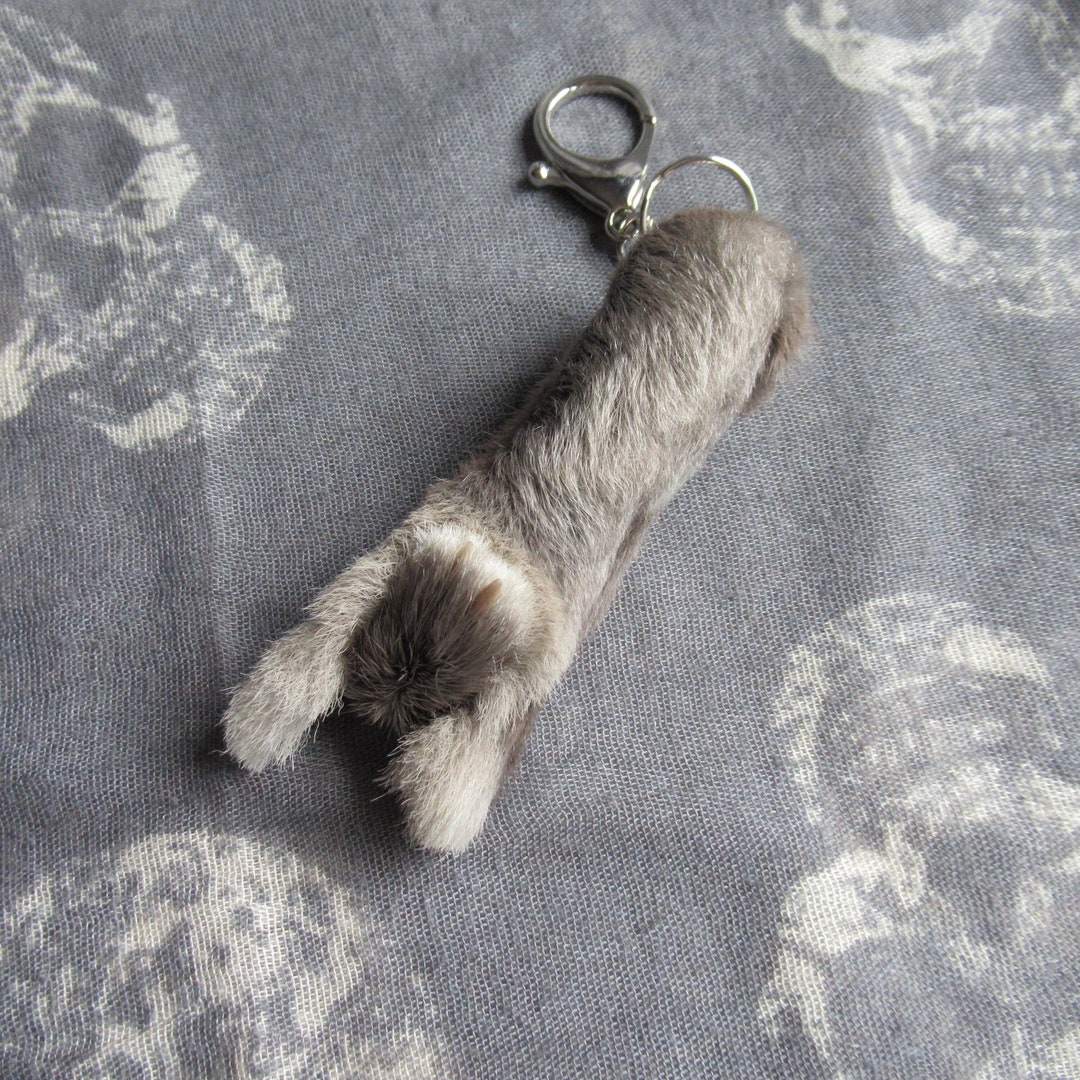 Taxidermy Anthropomorphic Rabbit's Foot, Bag Clip, Death Metal Horns ...
