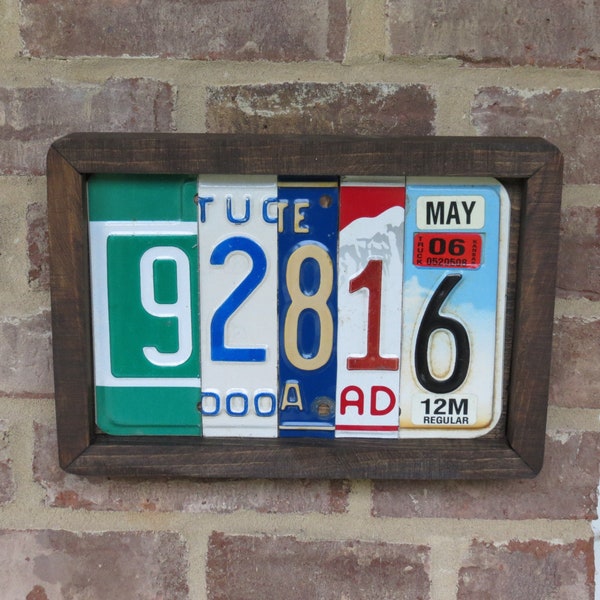 License Plate House Number Sign - Etsy