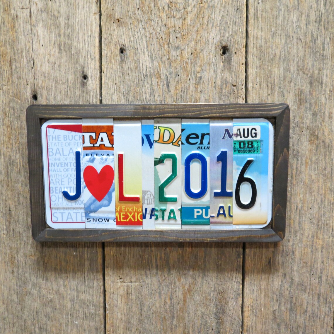 Custom License Plate Personalized Unique Wedding - Etsy