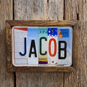 Personalized License Plate Name Sign: Framed Custom Wall Art - Etsy