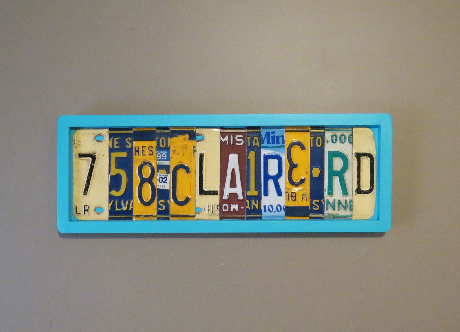 Custom Personalized License Plate House Numbers Sign, Address, Unique ...