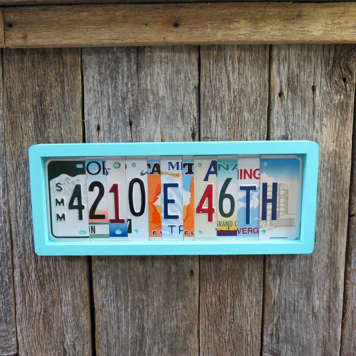 Custom Personalized License Plate House Numbers Sign Address - Etsy