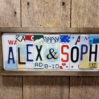 Custom Anniversary Date Sign | Personalized License Plate Wedding ...