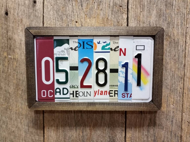 Custom License Plate Sign Last Name First Name | Etsy