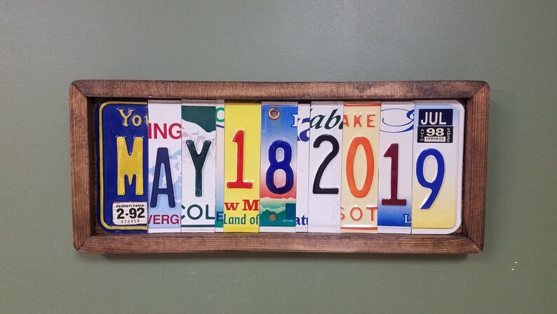 Custom License Plate Personalized Unique Wedding | Etsy