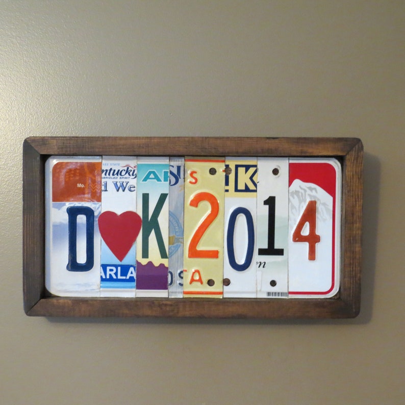 Custom License Plate Personalized Unique Wedding | Etsy