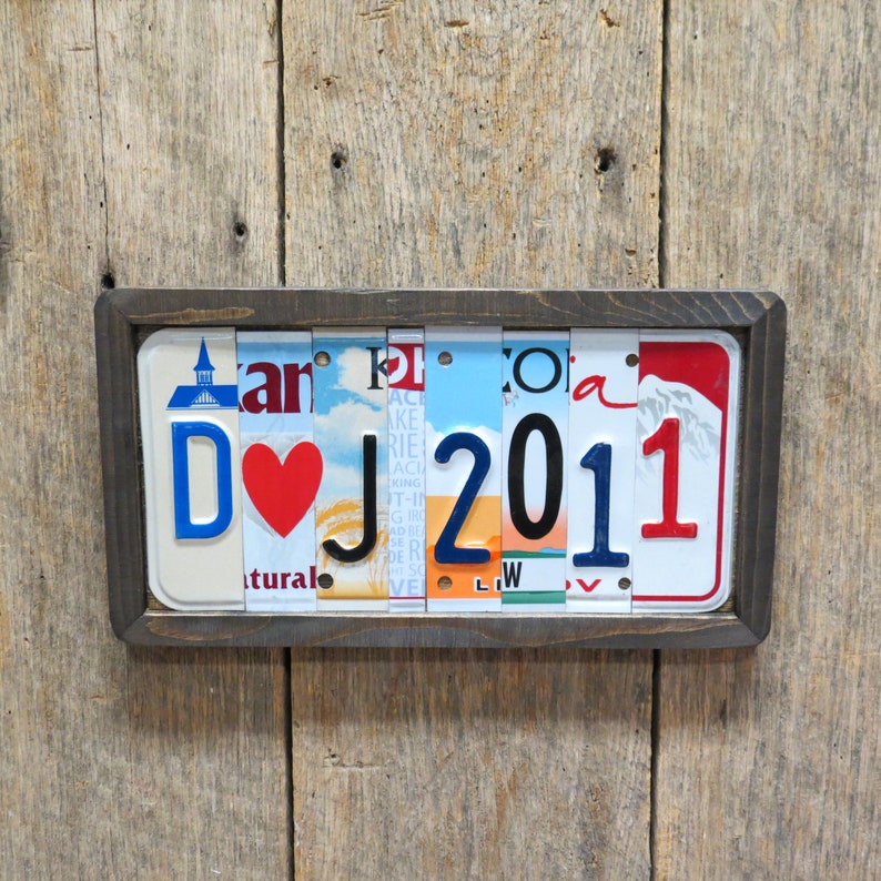 Custom License Plate Personalized Unique Wedding - Etsy