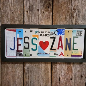 Personalized License Plate Sign Anniversary Gift for Boyfriend Husband ...