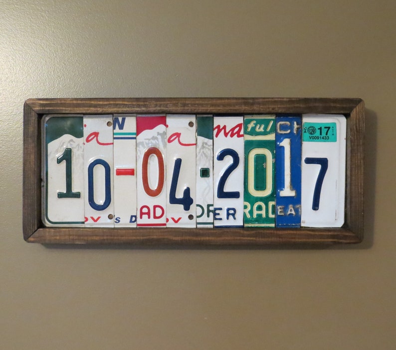 Custom Personalized License Plate Sign Last Name First Name | Etsy