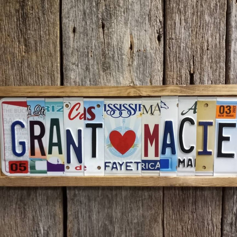 License Plate Love Sign - Etsy