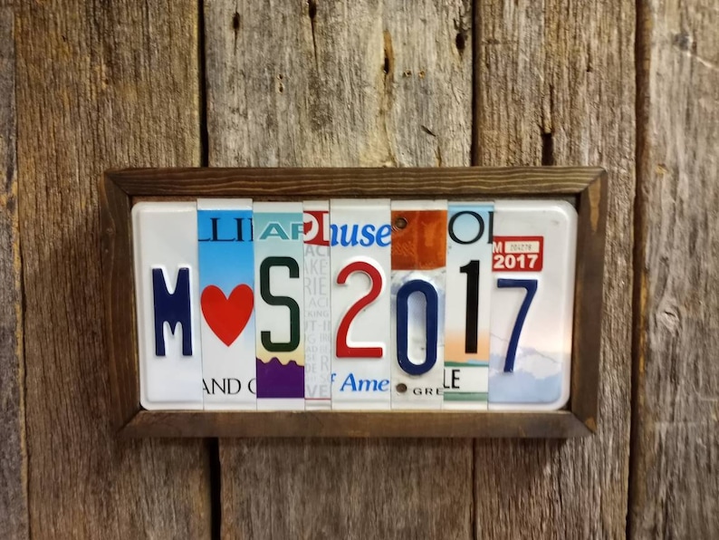 Custom License Plate Personalized Unique Wedding - Etsy