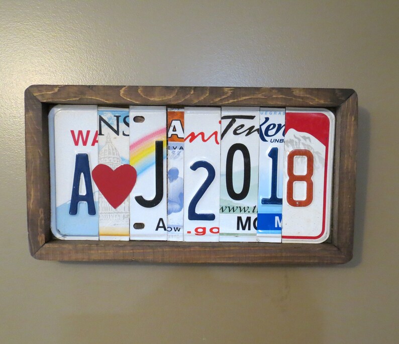 Custom License Plate Personalized Unique Wedding | Etsy