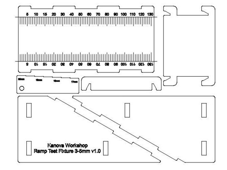 Laser Cutter Engraver Ramp Test Fixture - Digital File - Any Material 3 ...